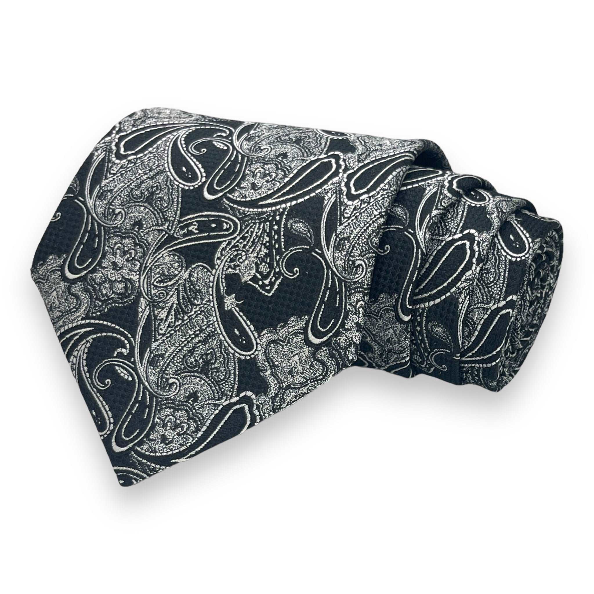 Black And White Paisley Tie Combo – Tie Benon
