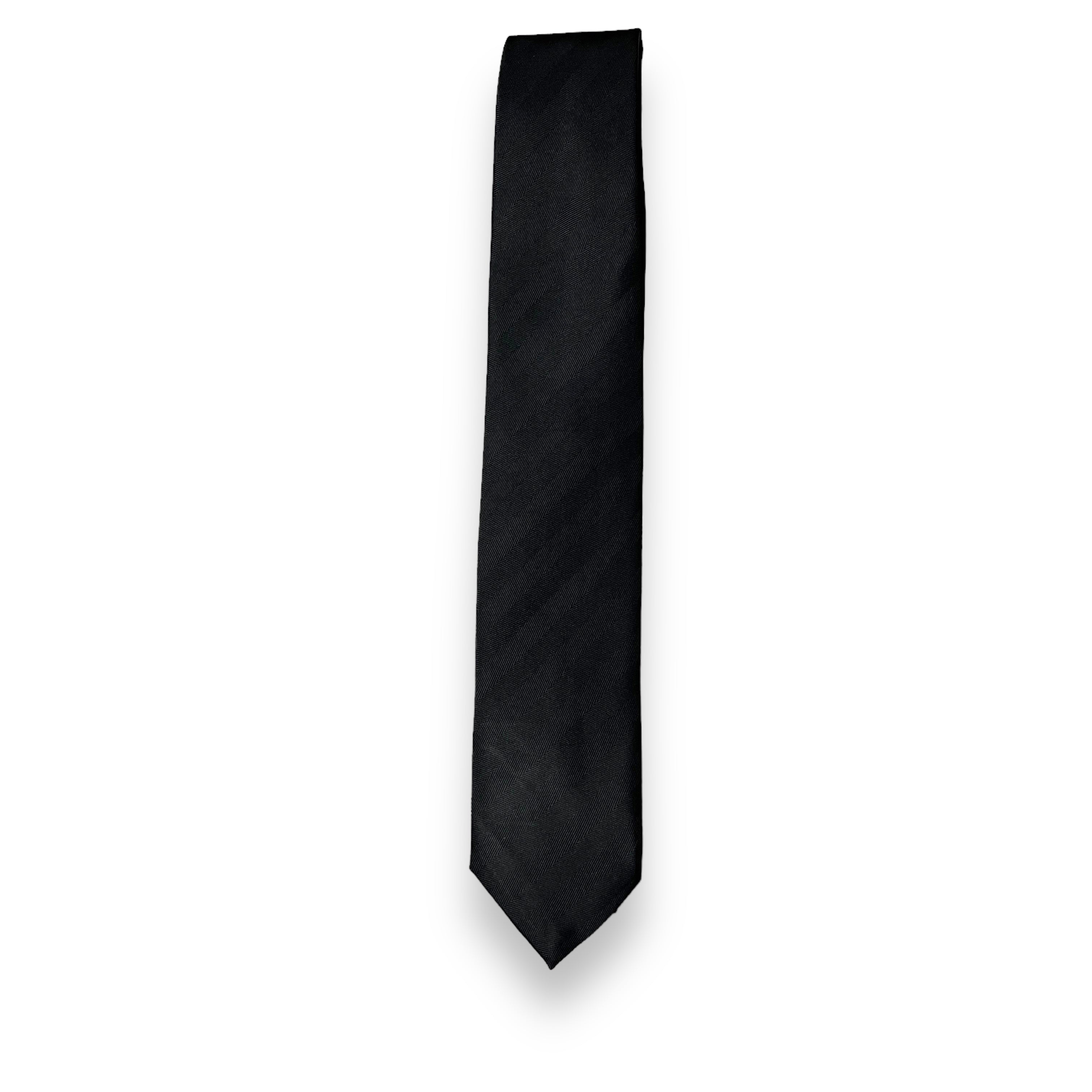 Black Self Stripe Tie – Tie Benon