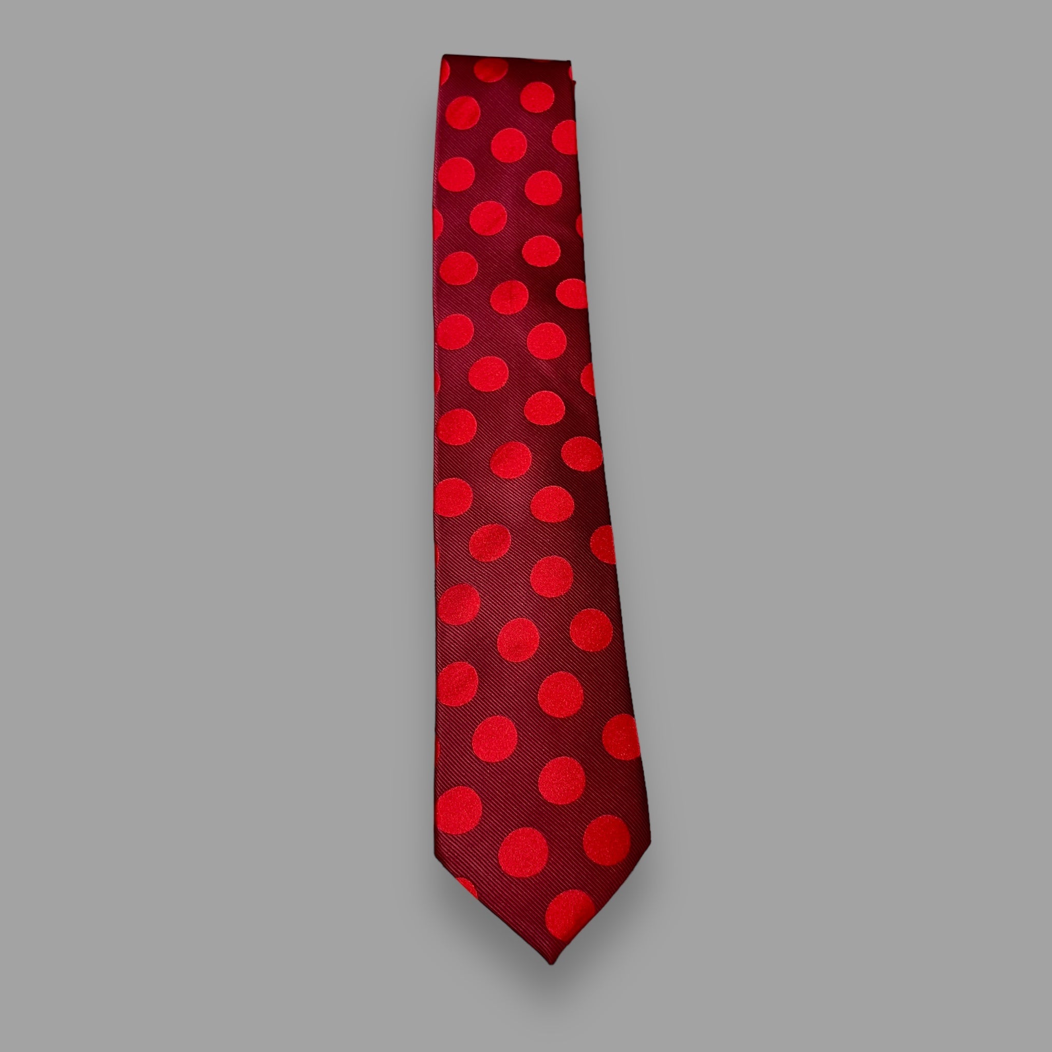 Red And Wine Polka Dot Tie – Tie Benon